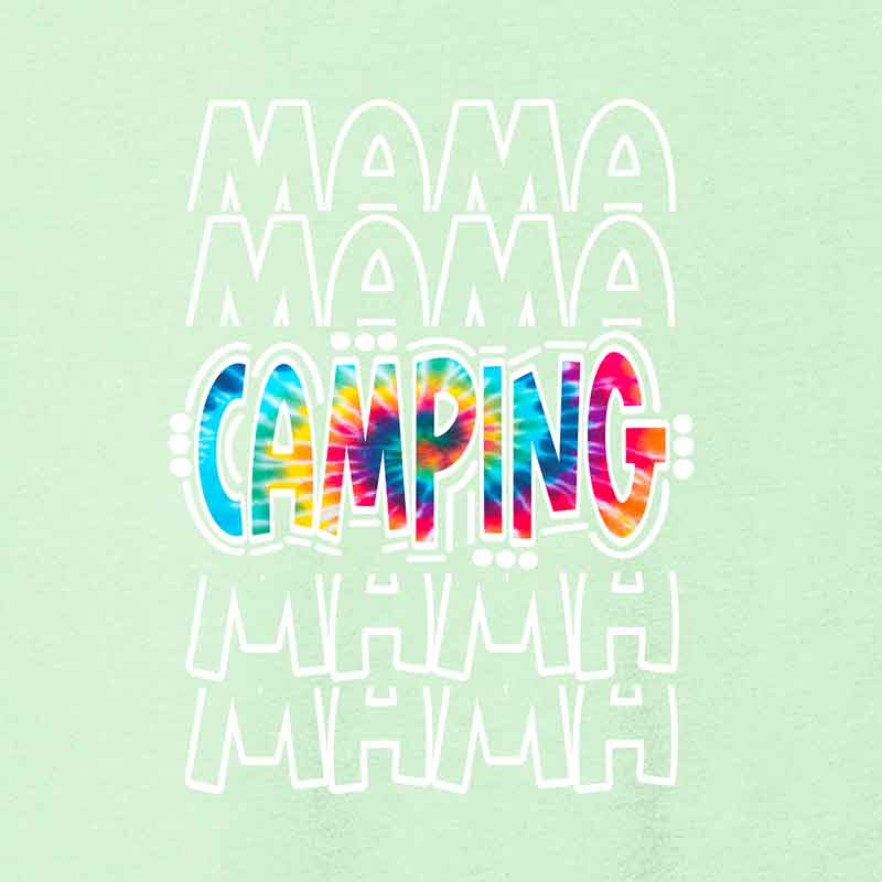 Camping Mama Stacked Word T-Shirt - Camp Nerds